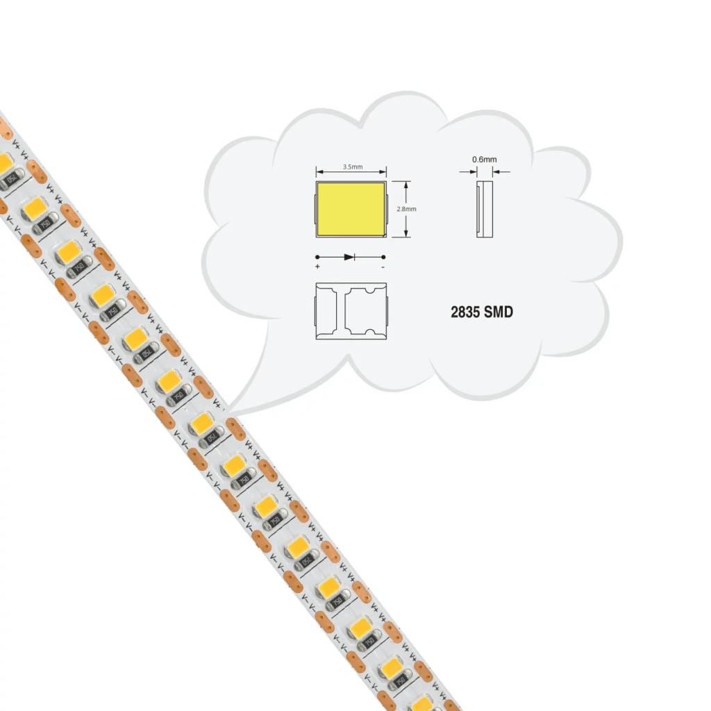 One LED Cuttable 24V 12V 120LEDs 2835 LED Strip – Konnine